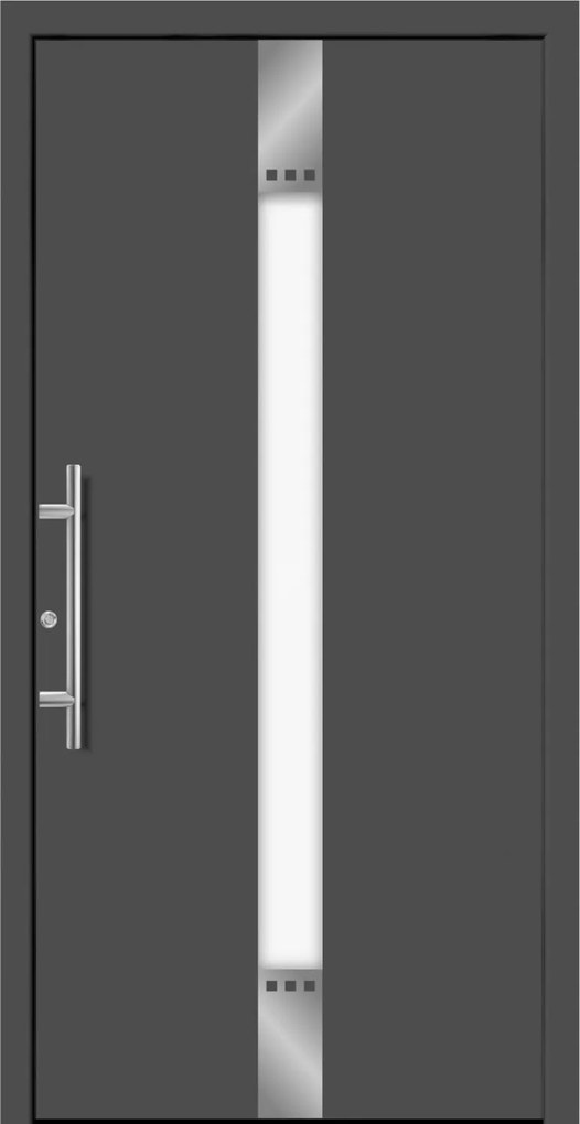 Splendoor Hliníkové vchodové dveře Moderno M440/P, antracitová metalíza, 110 L
