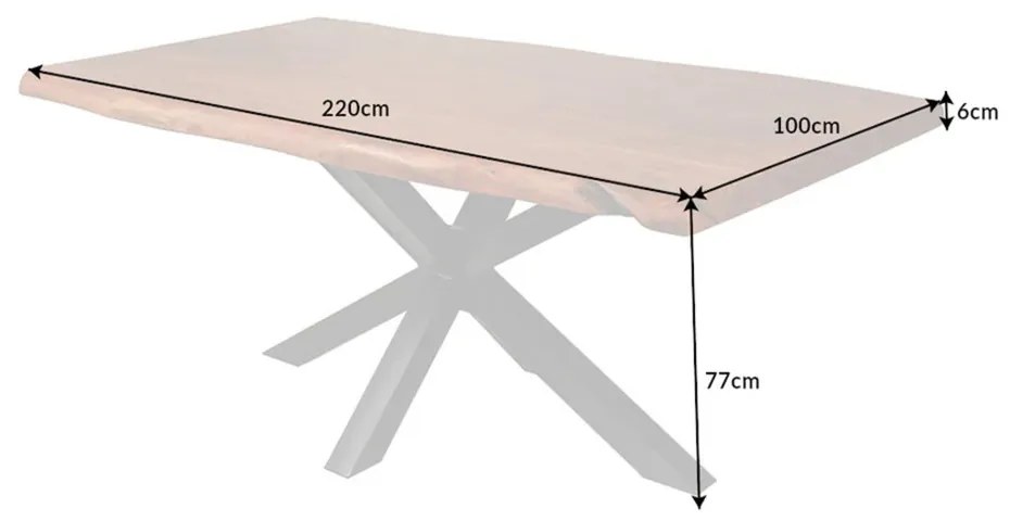 Massive home | Jídelní stůl MAMMUT NATURE 220cm masiv akácie
