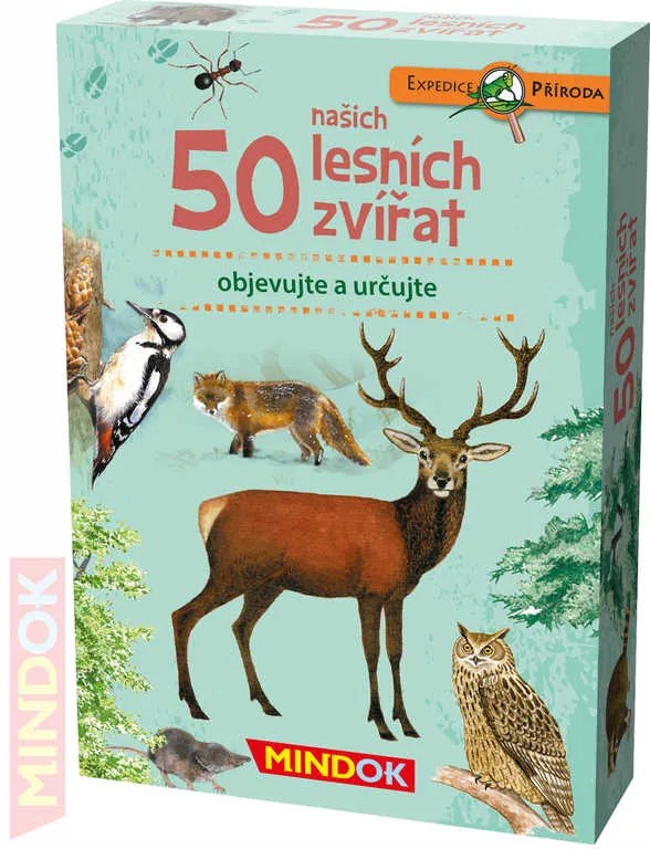 MINDOK HRA kvízová Expedice Příroda: 50 našich lesních zvířat naučná mn312