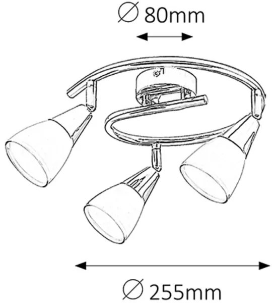 Rabalux 6769 - Bodové svítidlo NICOLETTE 3xE14/40W/230V