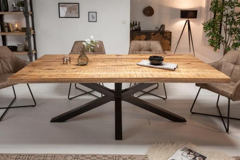 Noble Home Přírodní mangový jídelní stůl Galaxie 160 cm