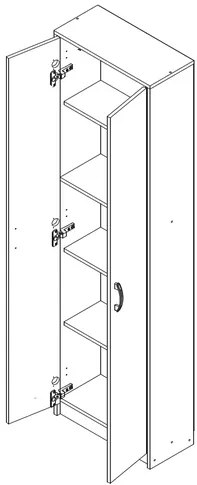 Předsíňová skříň Astor Cabinet, dub/bílá