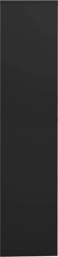 vidaXL Kancelářská skříň 90 x 40 x 180 cm ocel a tvrzené sklo [335941] Barva: světle šedá