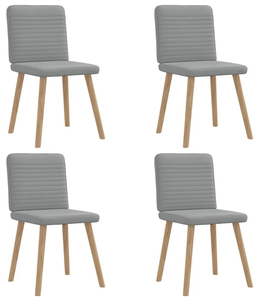 Jídelní židle 4 ks světle šedé textil 3315244