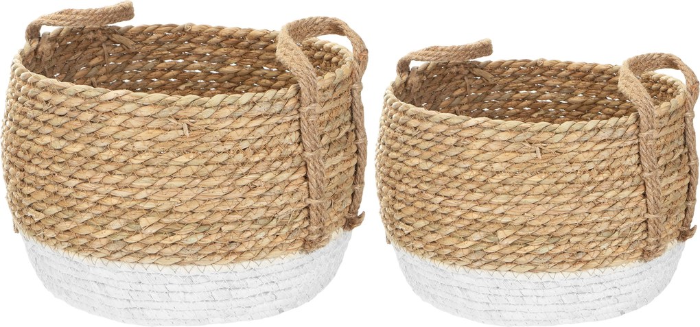 Tutumi Tutumi, sada přírodních košů Boho 2ks YT21B-34, bílá-hnědá, HOM-02809