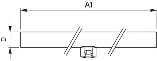 Lineární LED žárovka Philips 50cm S14d 3,5W (60W) teplá bílá
