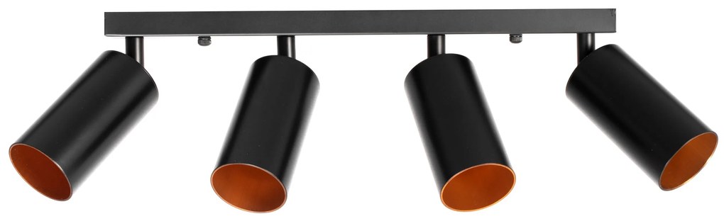 Toolight - Stropní reflektorové svítidlo 4xGU10 60W 392197, černá, OSW-03858