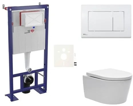 Cenově zvýhodněný závěsný WC set SAT do lehkých stěn / předstěnová montáž+ WC SAT Brevis SIKOSSBR20