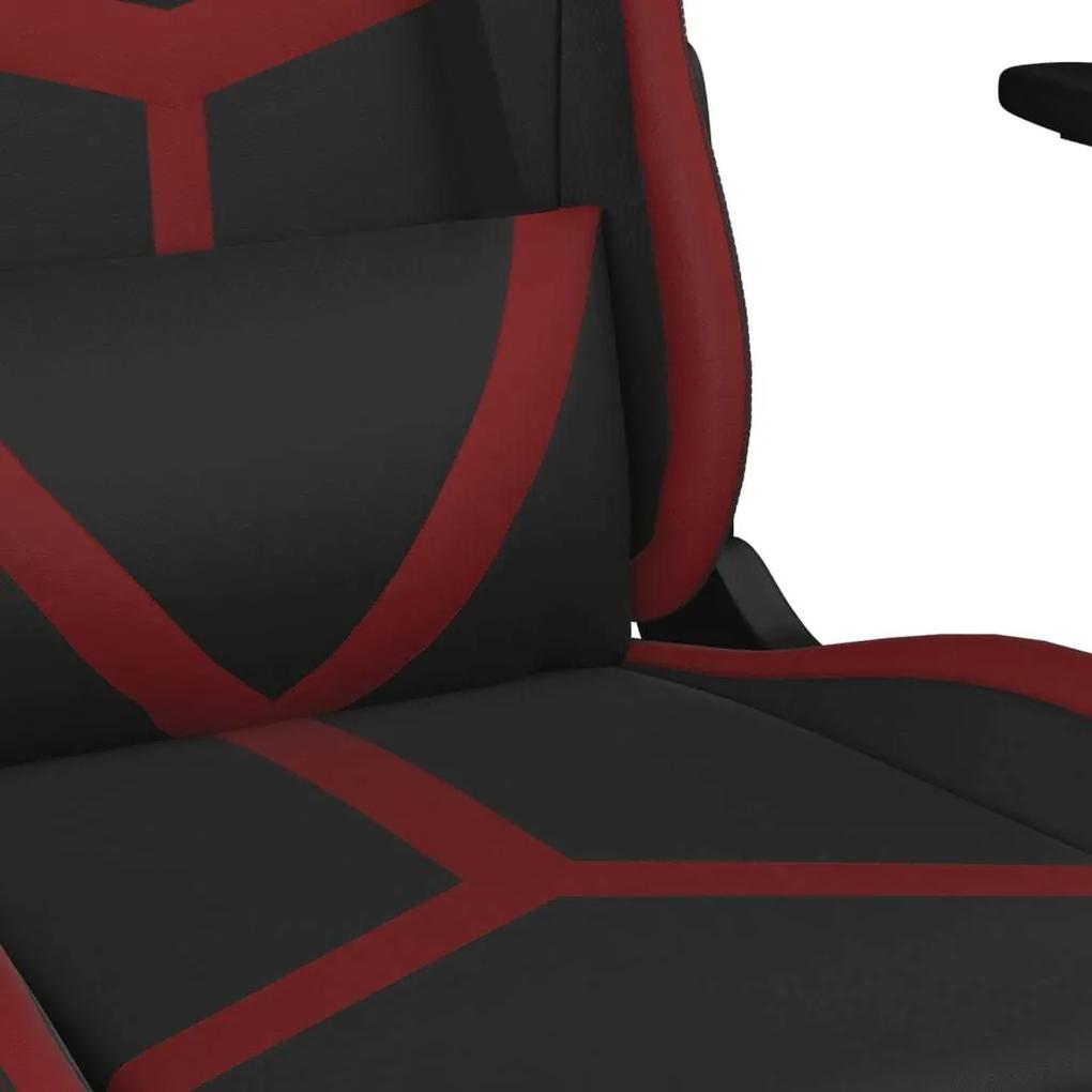 vidaXL Masážní herní židle umělá kůže [345430] Barva: Černá a oranžová
