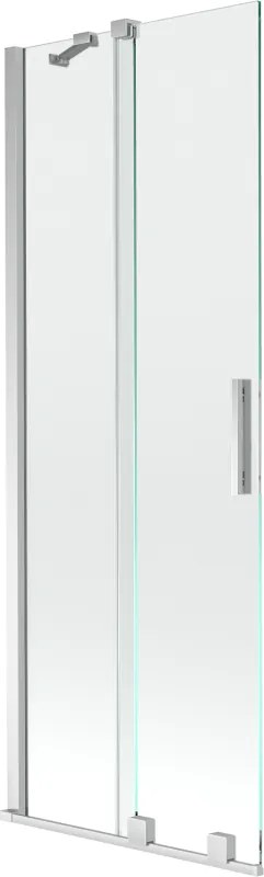 Mexen Velar, 2-křídlová posuvná vanová zástěna 75 x 150 cm, 8mm čiré sklo, chromový profil, 896-075-000-01-01