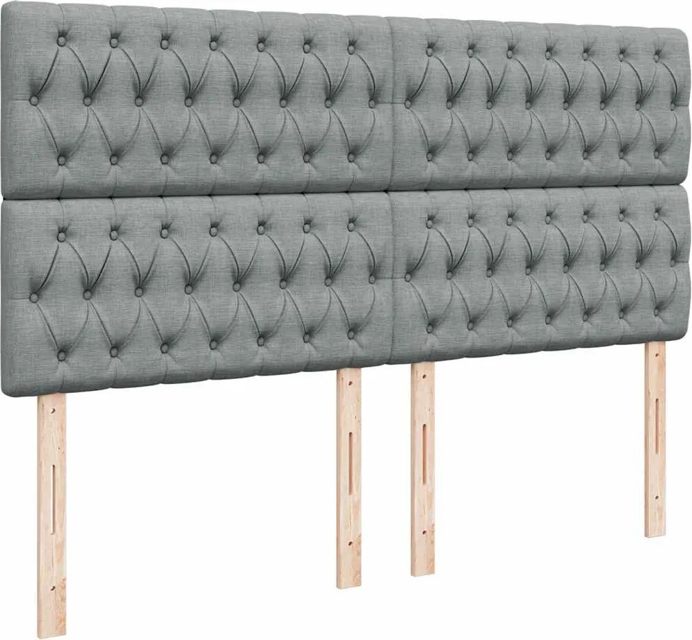 Box spring postel s matrací světle šedá 180 x 200 cm textil 3292142