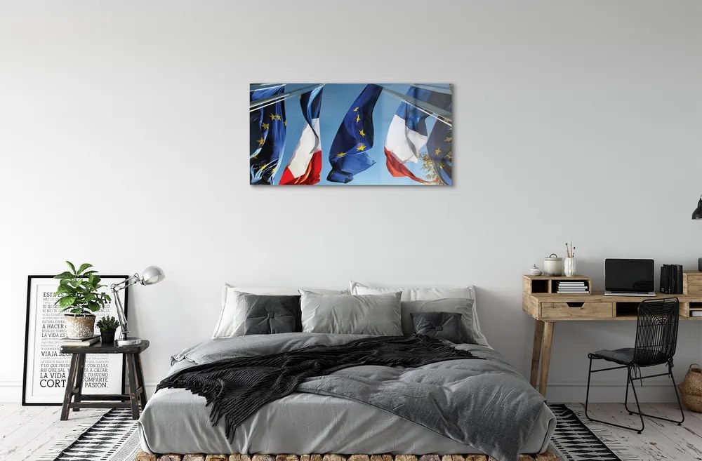 akrylový obraz flags 100x50 cm