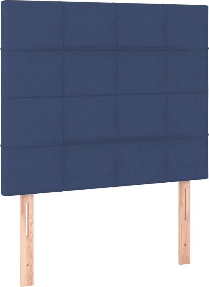 Box spring postel s matrací modrá 80x200 cm textil 3137115