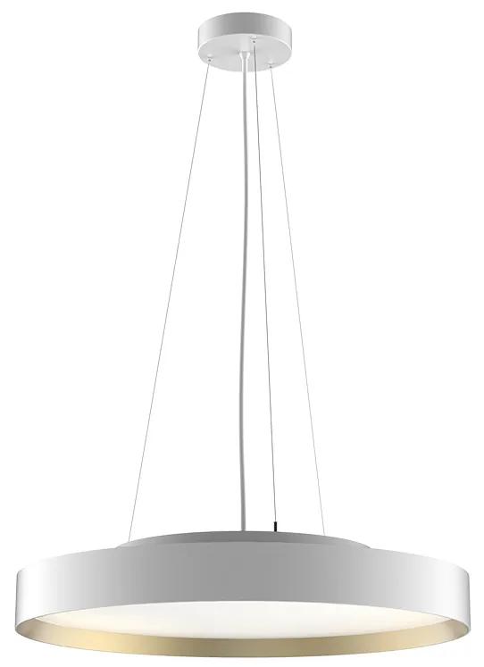 Kruhové LED svítidlo s lemem Sugar  Kruhové LED svítidlo s lemem Sugar Barevná varianta: Bílá/Zlatá, Průměr: 600 mm, Teplota chromatičnosti, stmívání…