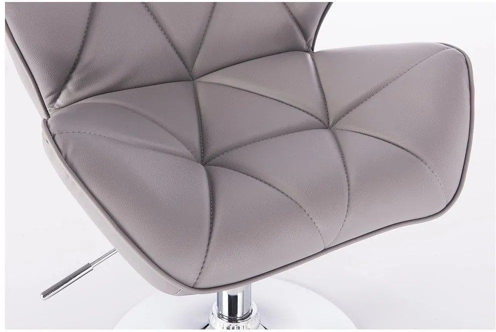 LuxuryForm DESIGN Otočná židle MILANO na zlatém talíři - šedá