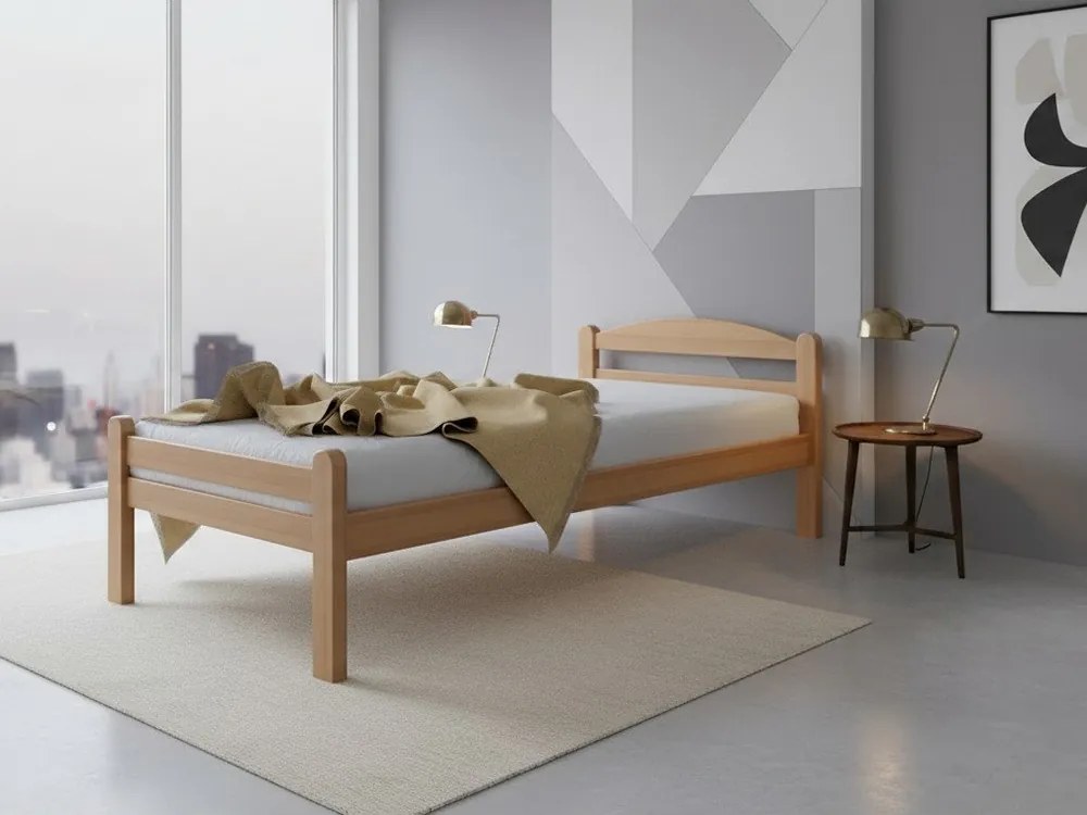 Jednolůžková postel z bukového dřeva s roštem 90x200 cm v přírodní barvě Bellariva – B.E.S.