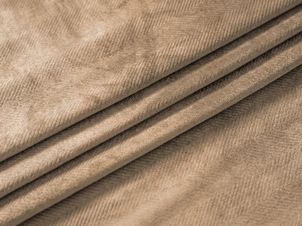 Zatemňovací závěs ELVIO VELVET 140x250 cm, béžový Zavěšení: Řasící páska