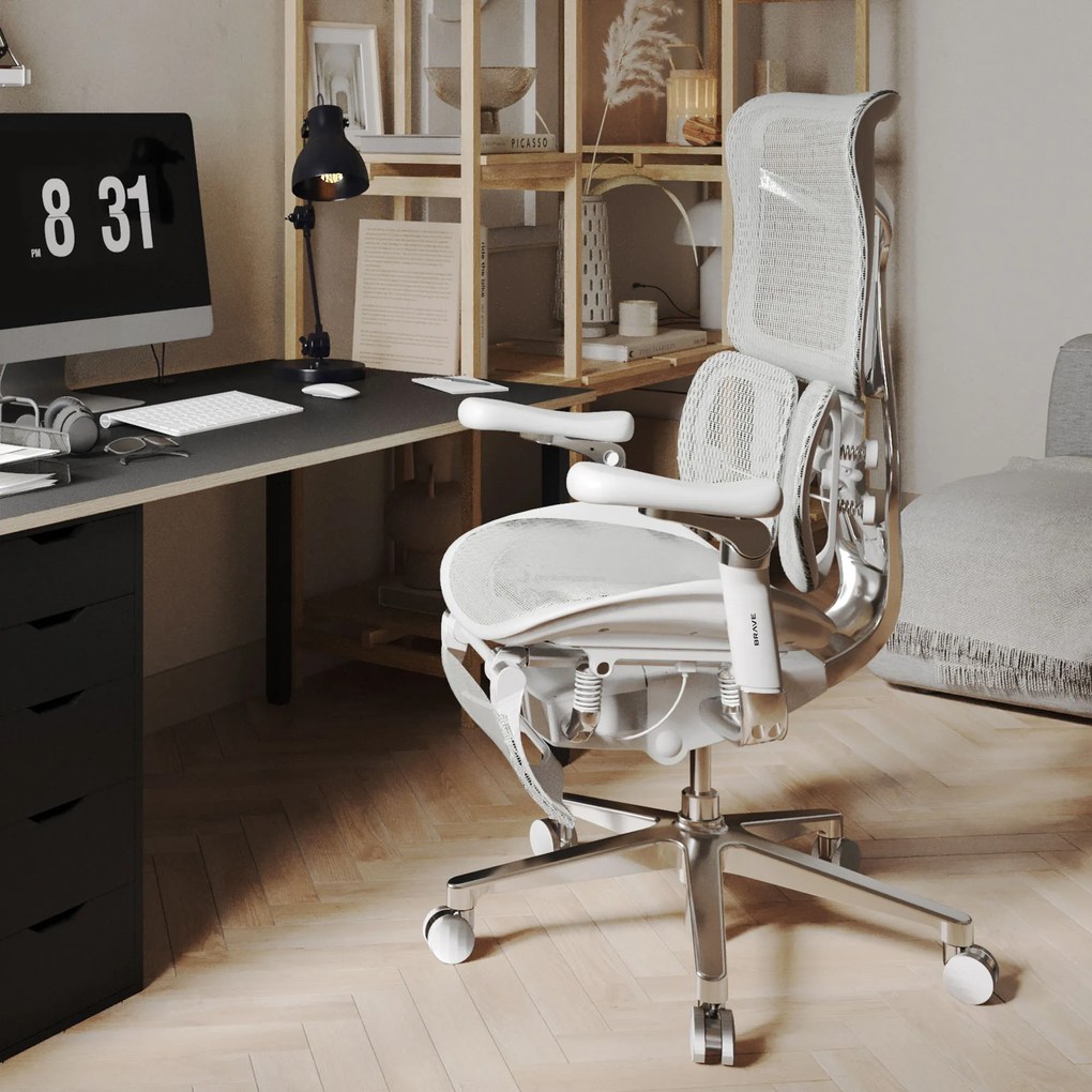 Ergonomická židle s podnožkou šedá Premium Normal Size: Diablo V-Kinetic
