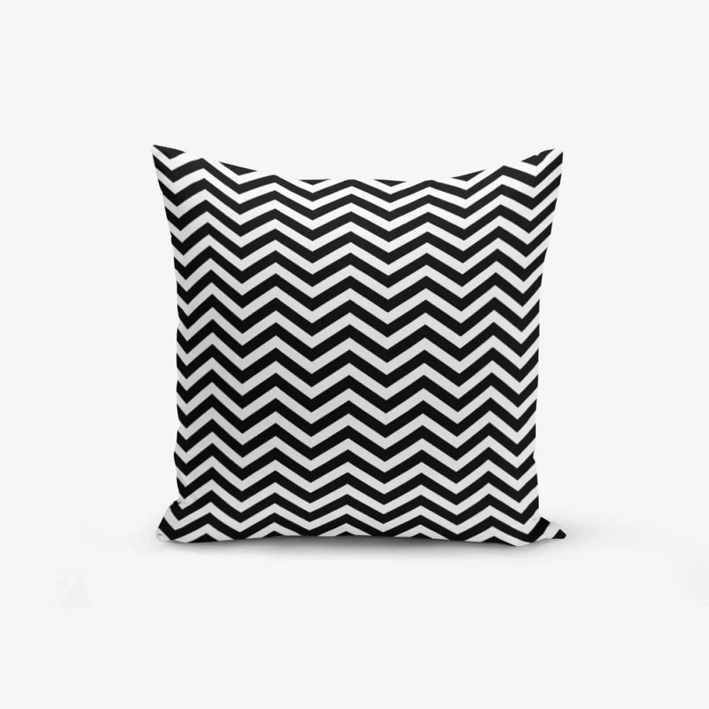 Černo-bílý povlak na polštář s příměsí bavlny Minimalist Cushion Covers Stardust, 45 x 45 cm