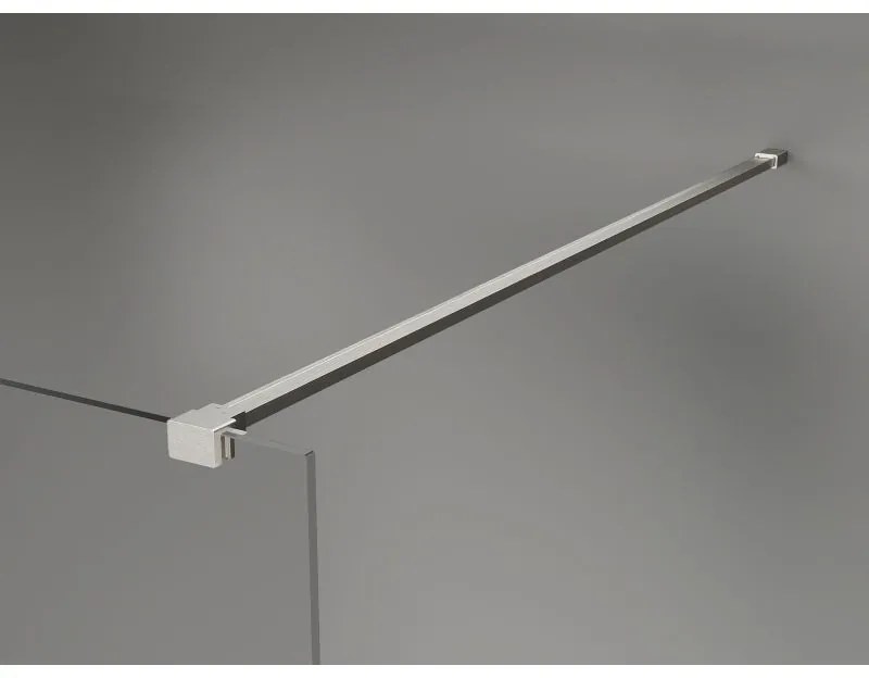 Mexen Lunar sprchová stěna pravá 110 x 200 cm, 8mm čiré sklo, broušená ocel, 830-110-000-97-00-P