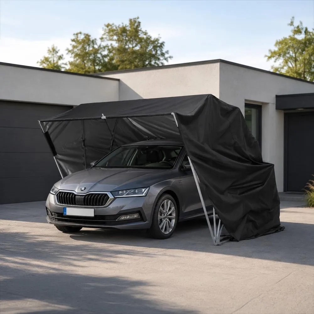 Sklápěcí krytí na automobil Avenberg SHELL 5.5 x 2.5 m černá