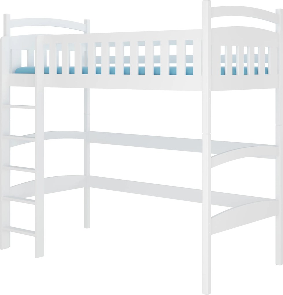 ADRK Furniture Patrová postel mezzanine s matrací MIAGO 180x80 CH-Mia-W-188+M-E641