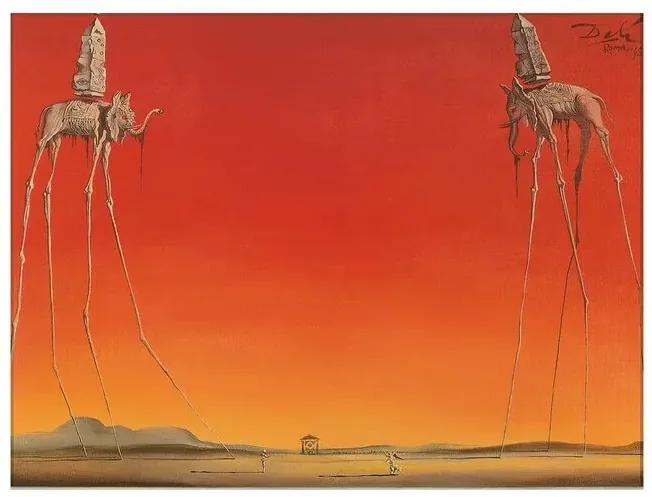 Umělecký tisk Les Elephants, Salvador Dalí, (80 x 60 cm)