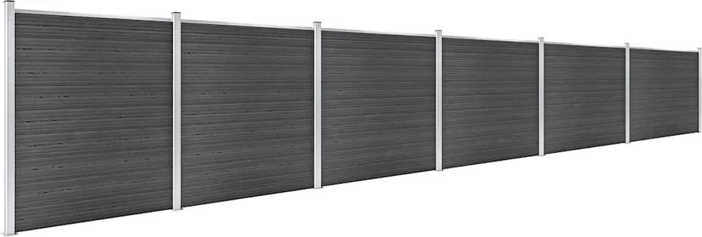 Set plotového dílce WPC 1045 x 186 cm černý 3070433