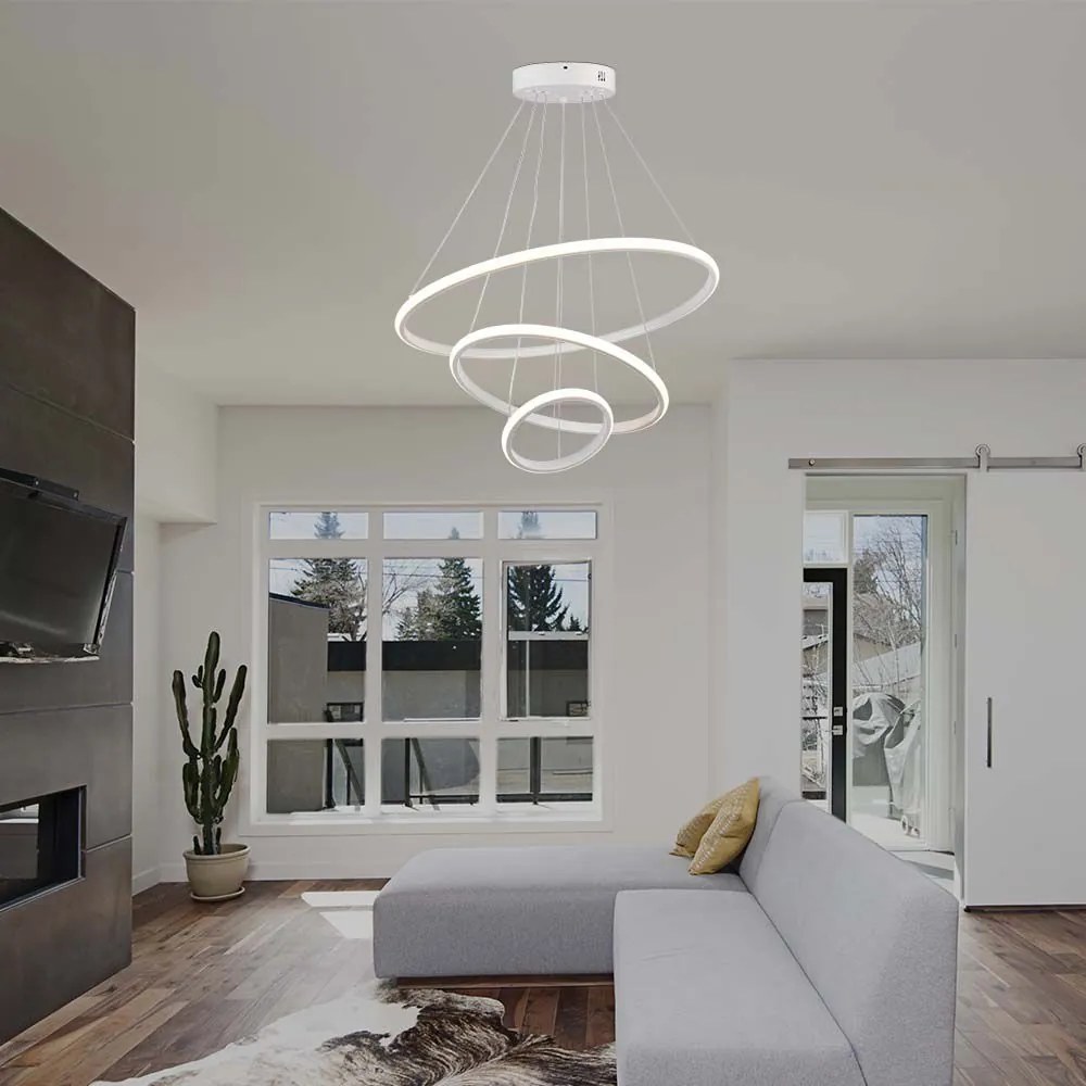 LED Solution Bílé závěsné LED svítidlo kulaté 60cm 32W 8018