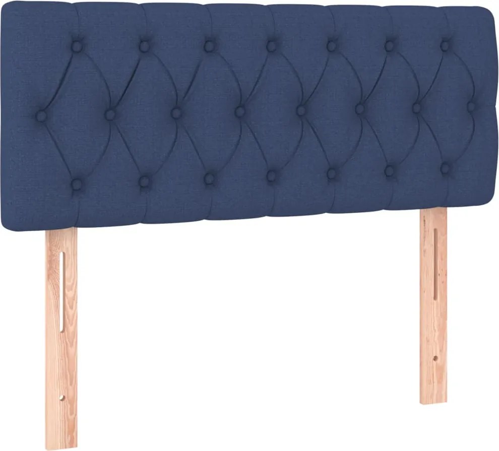 Box spring postel s matrací modrá 90x200 cm textil 3140271