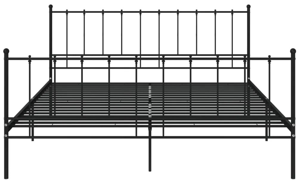 Rám postele černý kov 180 x 200 cm,  324961