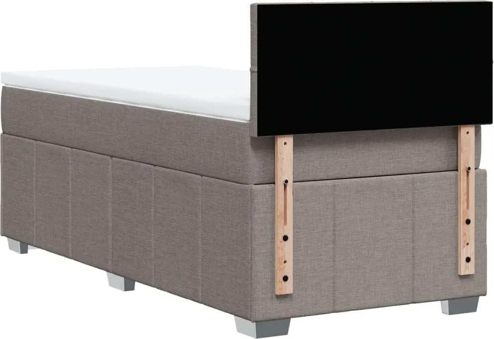 Box spring postel s matrací taupe 100 x 200 cm textil 3286983