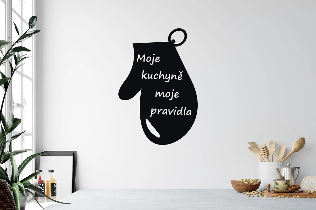 Samolepka na zeď Moje kuchyně Barevná varianta: Černá, Velikost (šířka x výška): 30x44cm