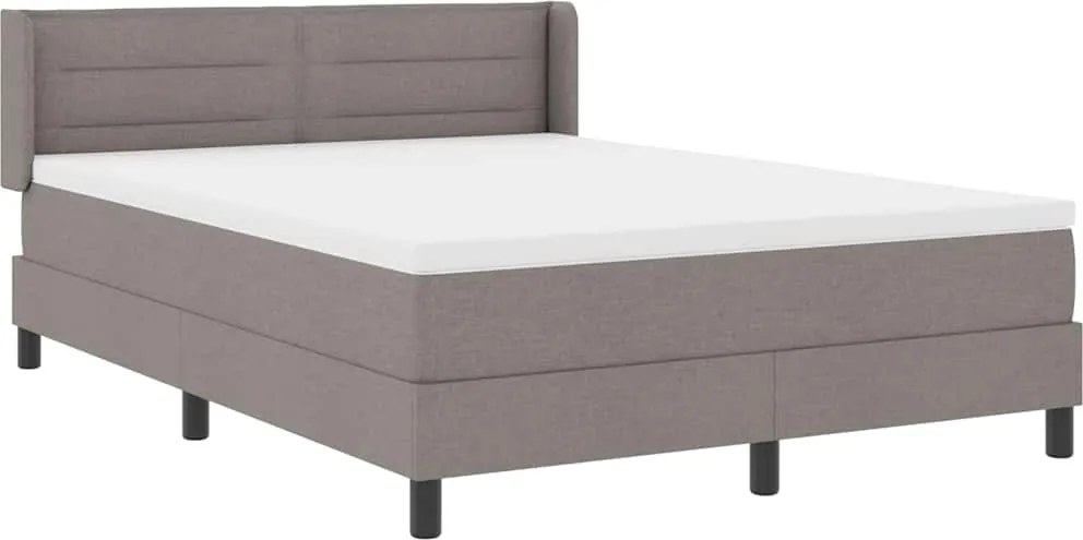 Postel s boxspringem s čelo Taupe 200 x 140 cm textil 3341045