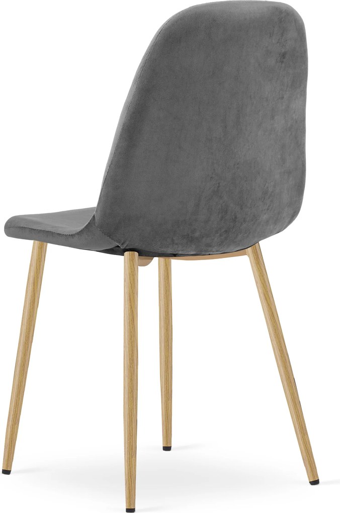 Jídelní židle PADVA VELVET, tmavě šedá