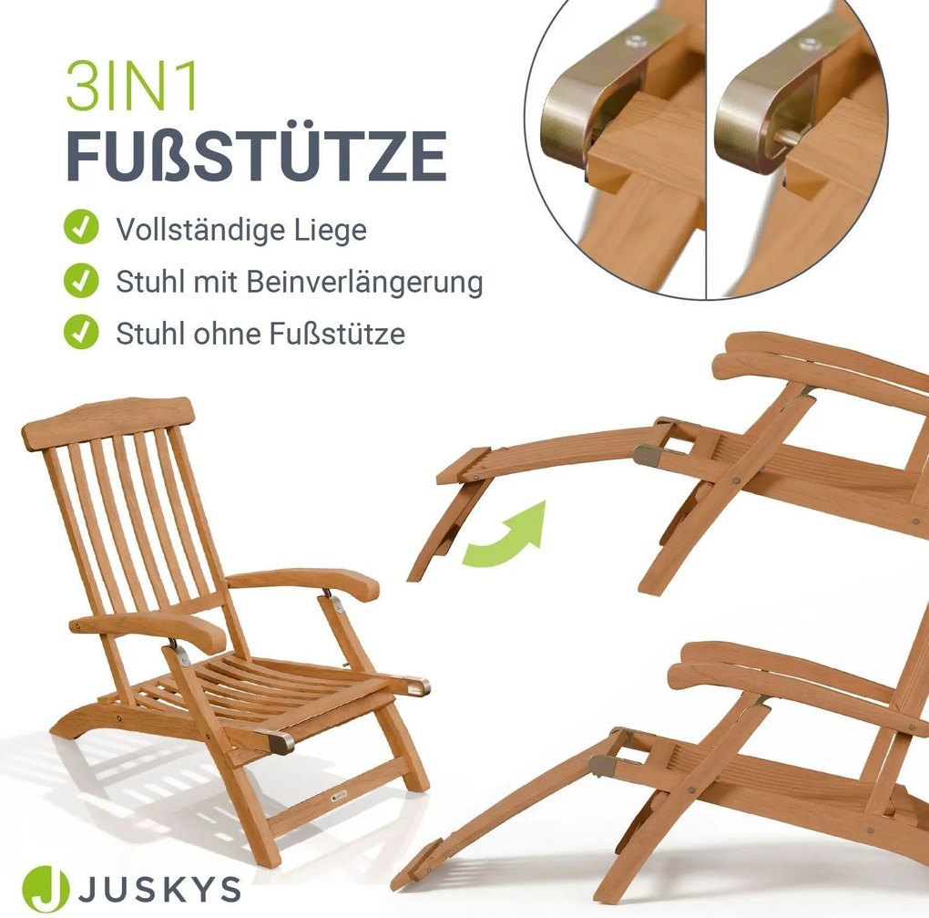 Juskys Skládací zahradní lehátko Evia Provedení: 1 ks