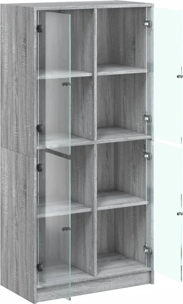 Highboard s dvířky šedý sonoma 68x37x142 cm kompozitní dřevo 3295862