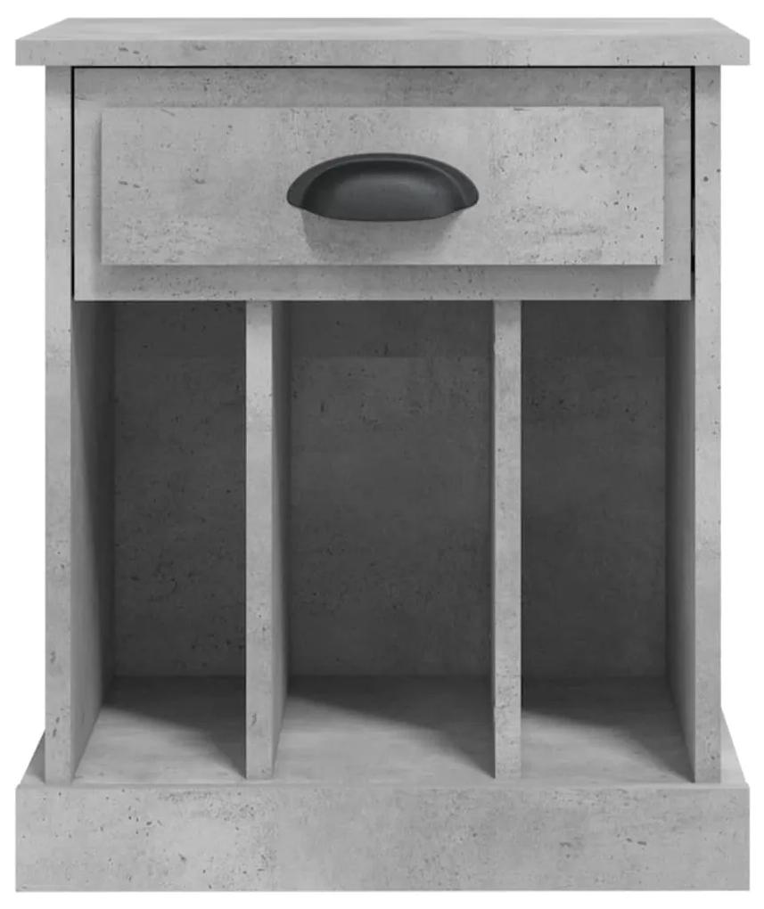 Noční stolek betonově šedý 43 x 36 x 50 cm - Default Title