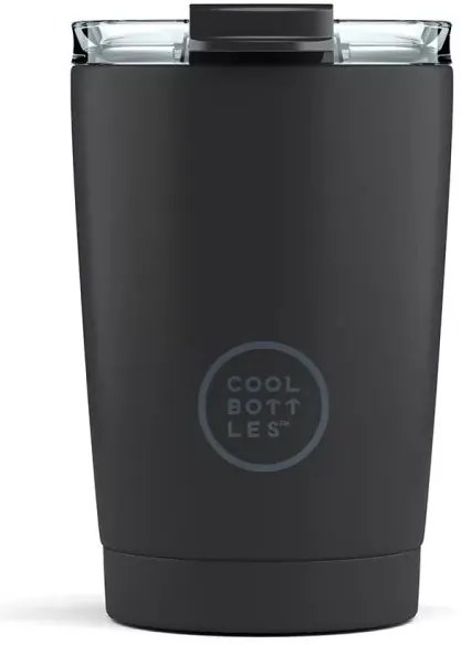 Termohrnek cool bottles mono black, třívrstvý, 330 ml