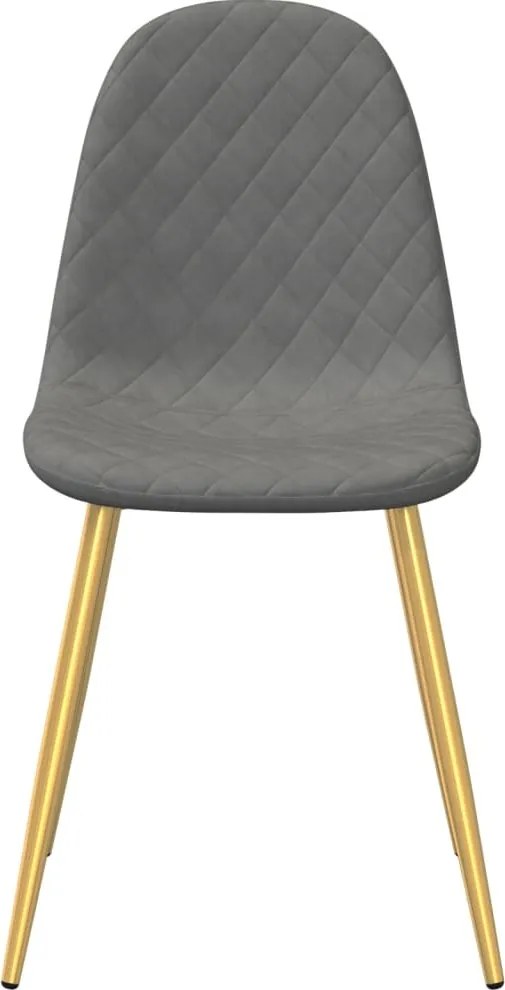 vidaXL Jídelní židle 4 ks samet [325679] Barva: světle šedá