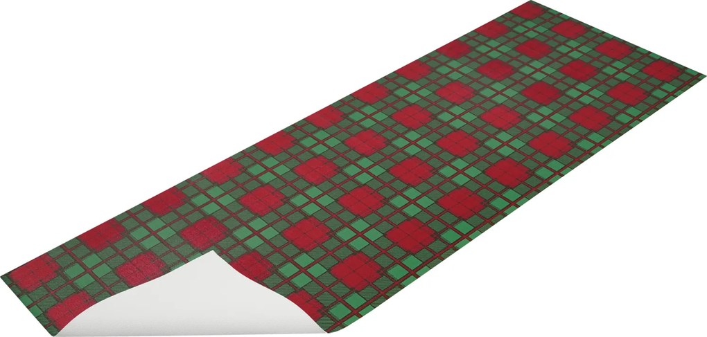 Livarno® Kuchyňský běhoun, 65 x 180 cm (červená/zelená)