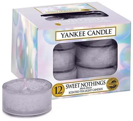 Yankee Candle Čajové svíčky Yankee Candle 12ks - Sweet Nothings, modrá barva, vosk