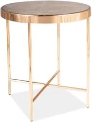Konferenční stolek FORTUNA C mramor/zlatá