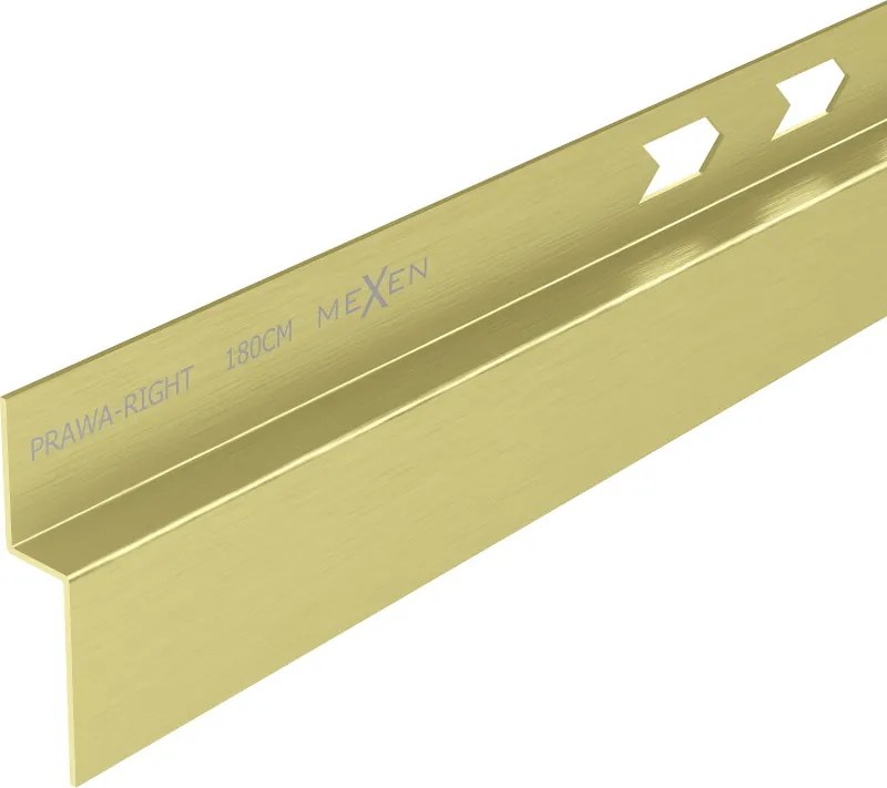 Mexen Line-B lišta 180 cm pravá, zlatá matná, 185502180R