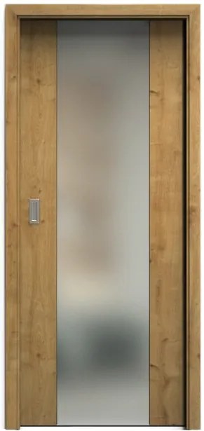 SAPELI HARMONIE KOMFORT M40 - CPL LAMINÁT - POSUVNÉ DVEŘE VČ. ZÁRUBNĚ - dub sukatý Průchozí šířka (cm): 60, Průchozí výška (cm): 210, Typ skla: Planibel bronz