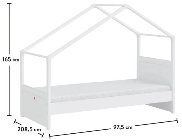 Čilek Dětská postel se stříškou  90x200 cm Montes Natural zelená