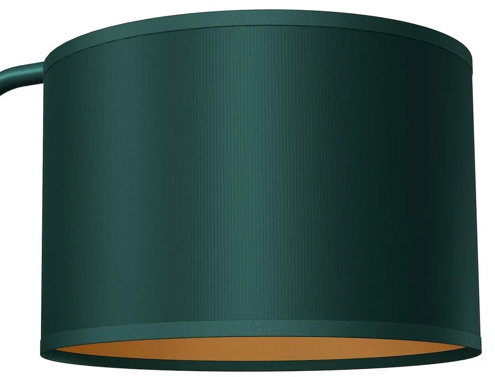 Nástěnné svítidlo Verde, 1x zelené textilní stínítko, gr