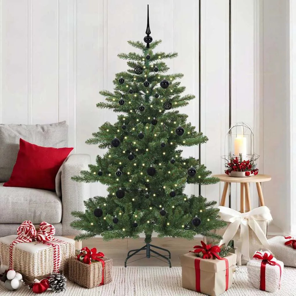 Umělý Skládací Vánoční Strom Zelená 150 cm PVC a ocel 3397654