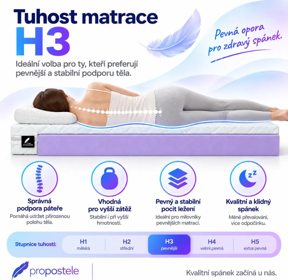 proPOSTELE Matrace Pur 10 cm 90 x 195 cm