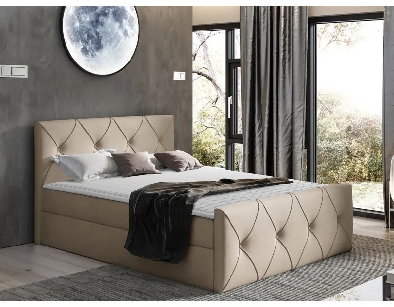 Kontinentální postel Xirious Lux, Rozměr postele: 160 x 200 cm, Barva:: Zetta 304